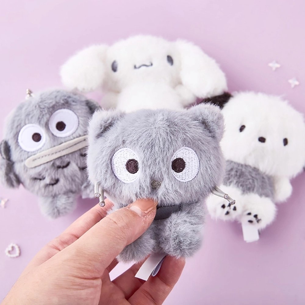 Sanrio Kuromi Monochrome Plush Mascot Keychain Charm – Hello Discount Store