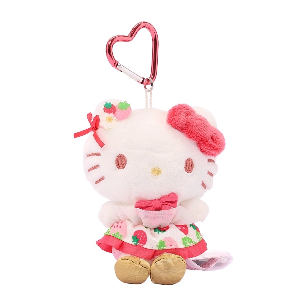 Sanrio Hello Kitty Mascot Clip-On Plush Keychain : Strawberry News 50t ...
